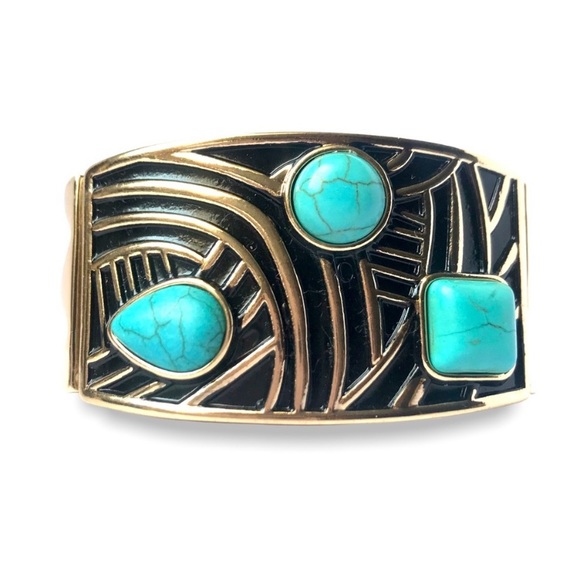ValMarie | Jewelry | Western Chic Wide Stretchy Bangle Style Bracelet ...